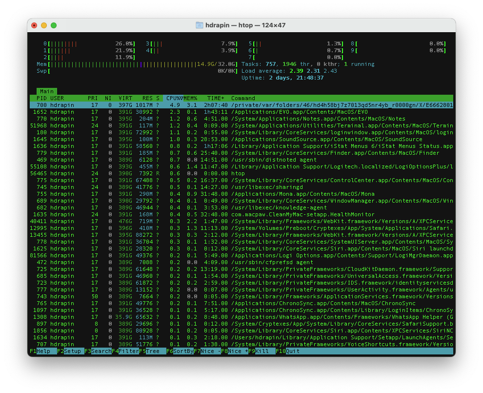 macOS : installer htop sur Mac – Les miscellanées Numériques